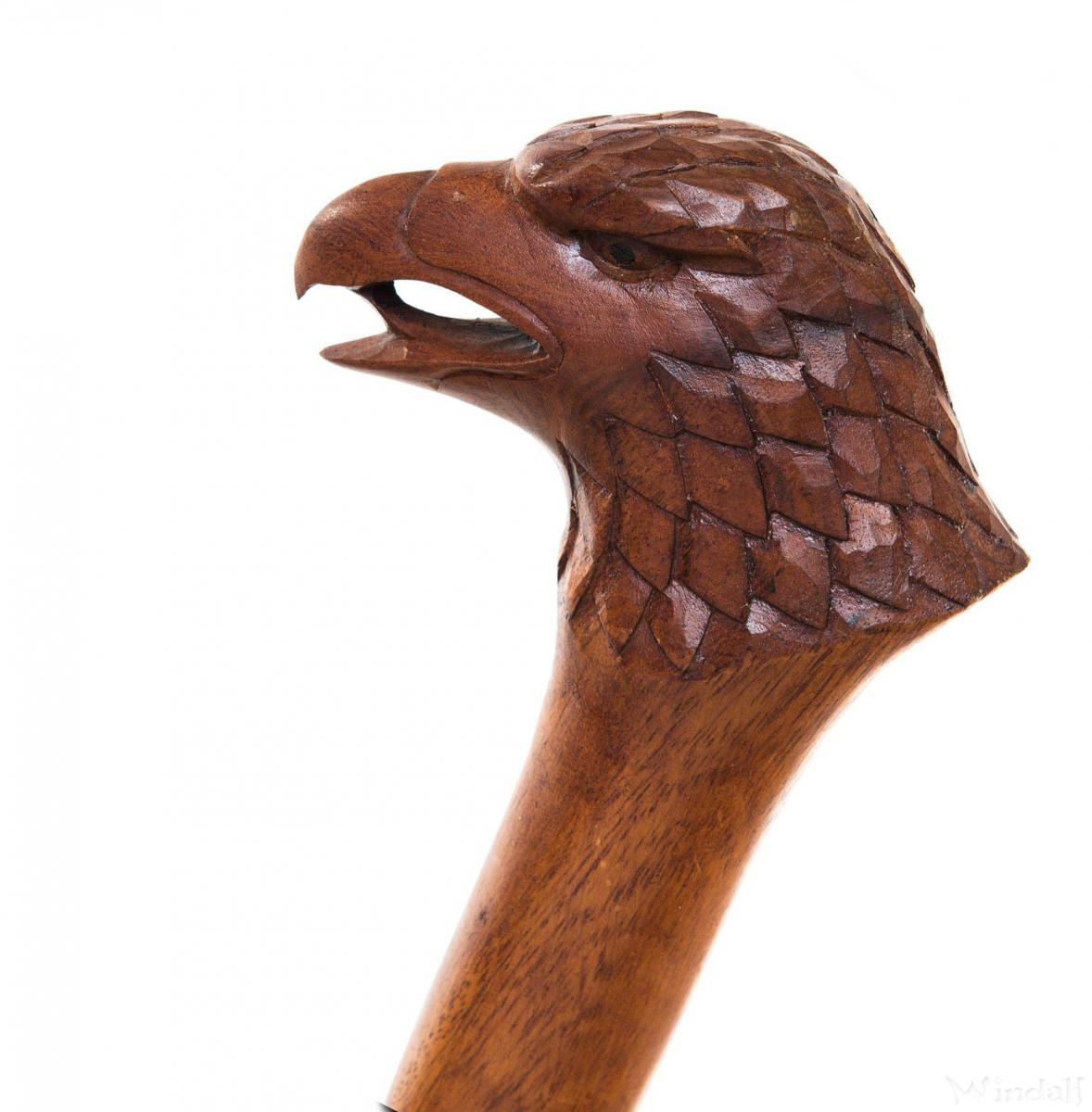 WINDALF Wikinger Wanderstab ARAS 180 cm Krafttier Adler Wanderstock ...